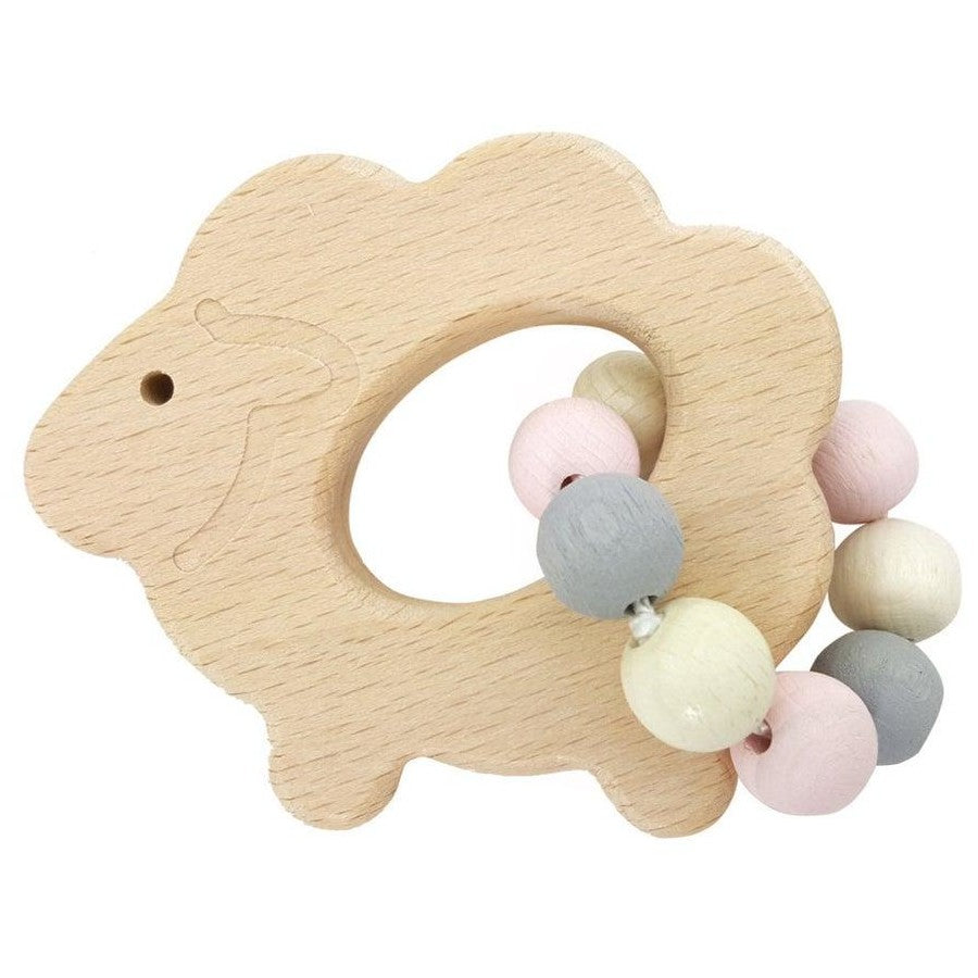 Natural Wooden Sheep Rattle – Style and Leaf Co